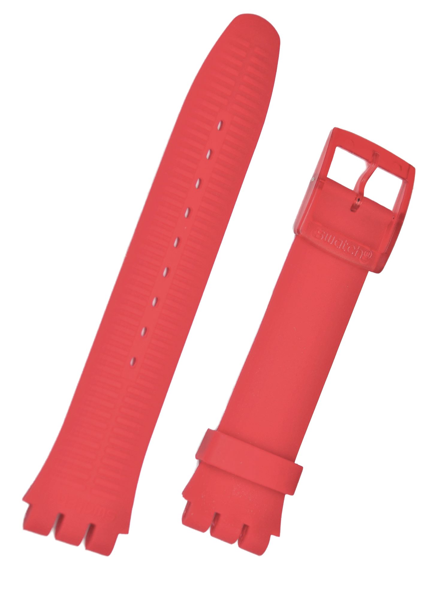 Swatch Red Rubber Watch Strap Red Lacquered ASUOR101