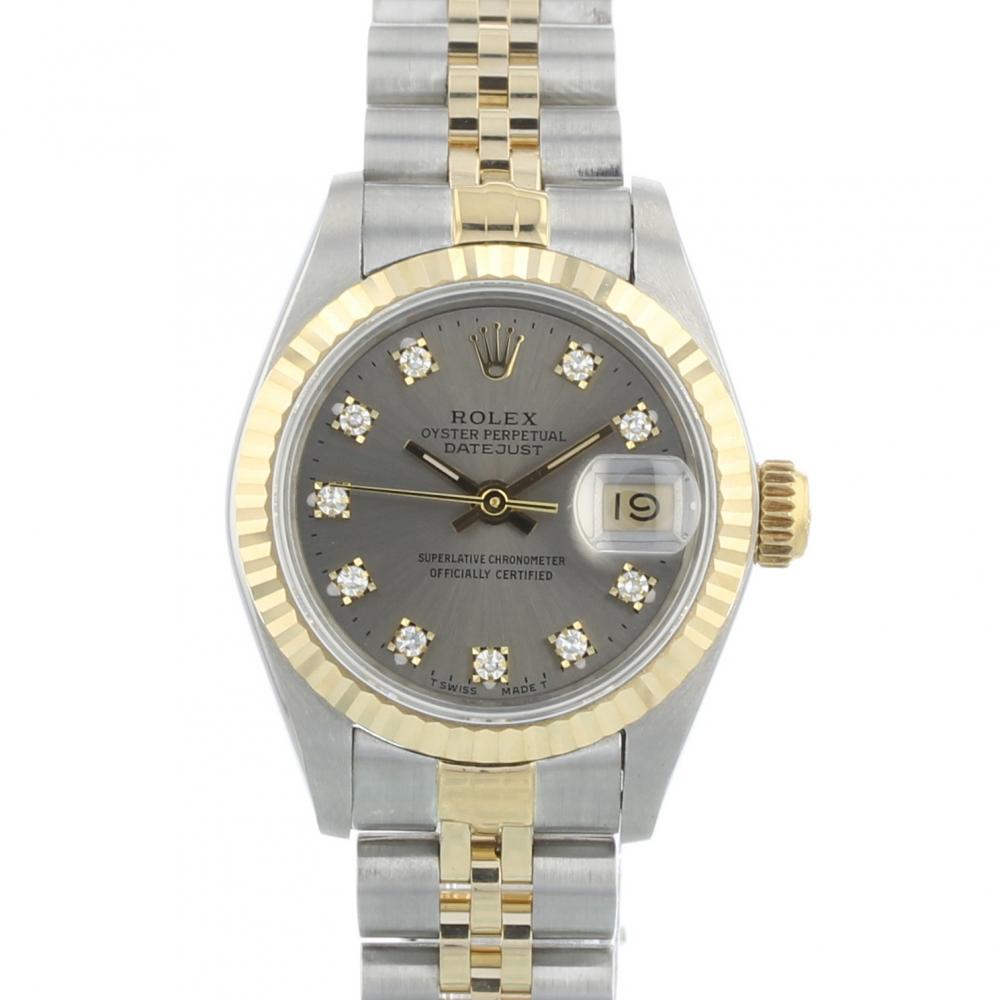 Ladies Rolex DateJust 69173 Grey Diamond | Rolex Watches | Rolex Watch ...