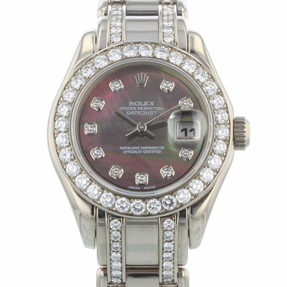 Ladies Rolex Pearlmaster 80299 Black MOP Diamond Set | Rolex Watches ...