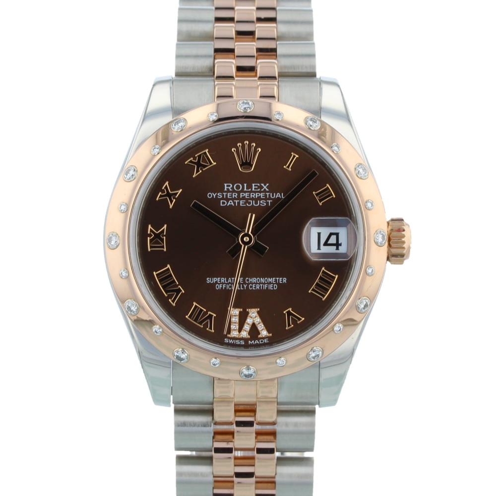 Ladies Rolex DateJust 178341 Chocolate Set Diamonds | Rolex Watches UK ...