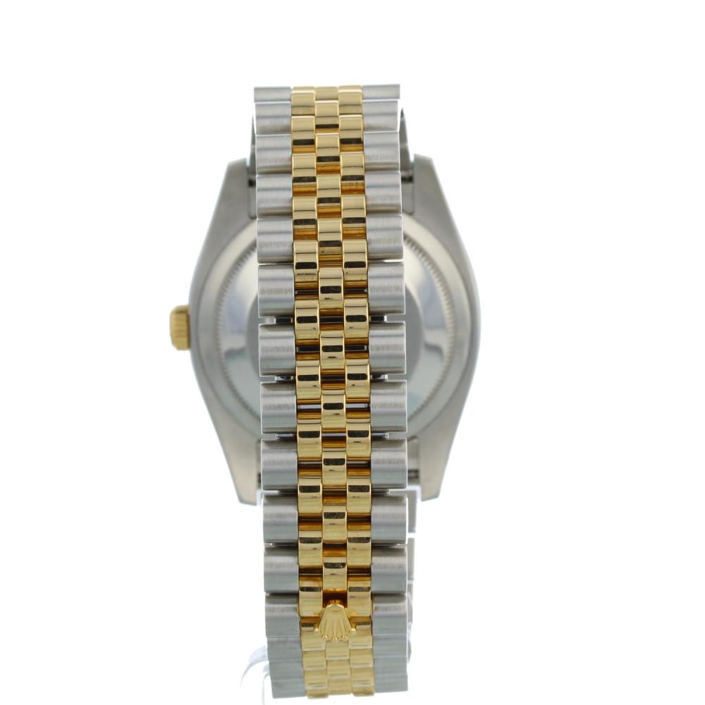Gents Rolex Datejust 36 116233 18ct Gold case Grey & Diamond dial ...
