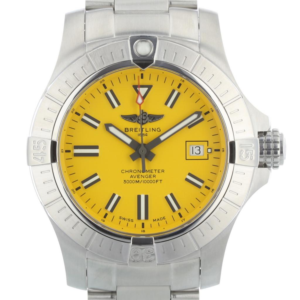 Gents Breitling Avenger Seawolf A17319 Yellow | Breitling Watches ...