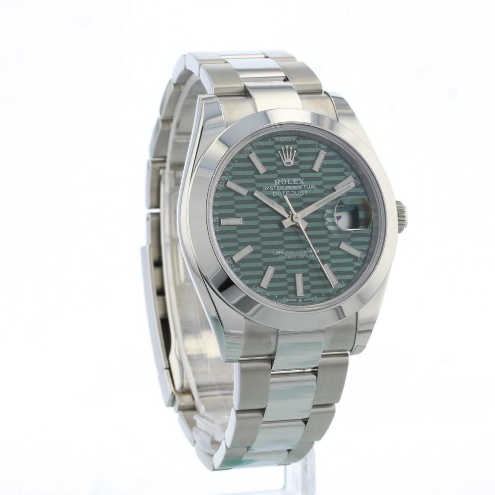 Gents Rolex Datejust 41 126300 Mint Green Fluted Motif | Rolex Watches ...